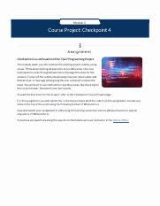 Engr Module Course Project Checkpoint Pdf Module Course
