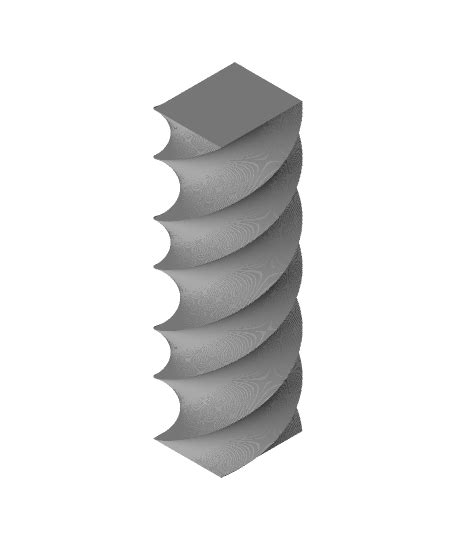 Twisted Rectangle Vase 1 3d Model 3dprintbunny Thangs