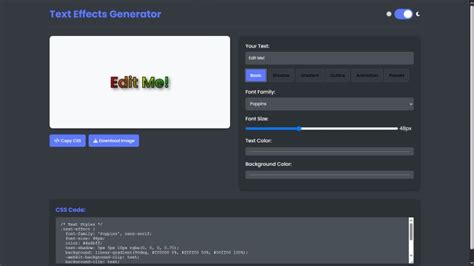 Text Effects Generator Using Html Css And Javascript With Source Code Sourcecodester