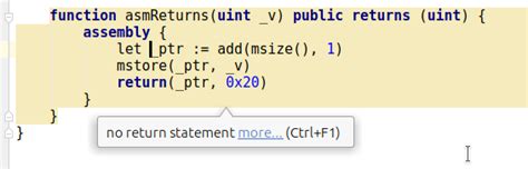 No Return Inspection False Positives · Issue 147 · Intellij Solidity