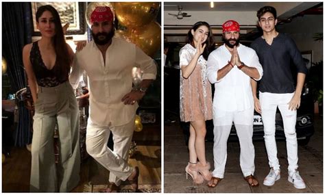 Saif Ali Khan Birthday Party Kareena Kapoor Khan Sara Ali Khan And
