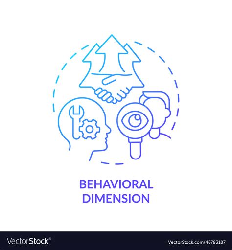 Behavioral Dimension Blue Gradient Concept Icon Vector Image