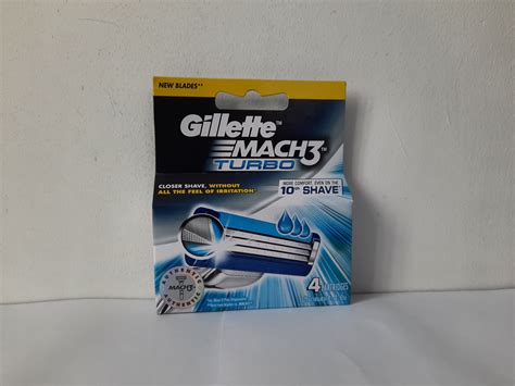 Кассеты для бритья мужские Gillette Mach3 Turbo 4 шт ( Жиллет Мак 3 ...