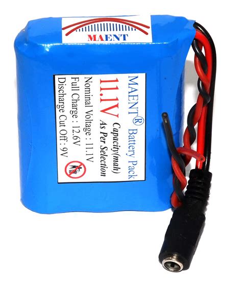 MAENT 12V Li Ion 18650 Lithium Ion Rechargeable Battery Pack 3S1P