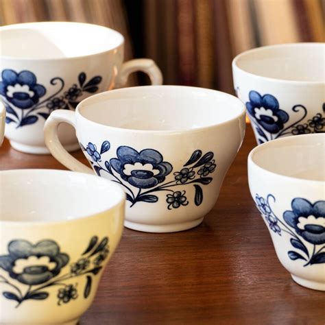 6 Tasses Anciennes En Porcelaine Anglaise Selency
