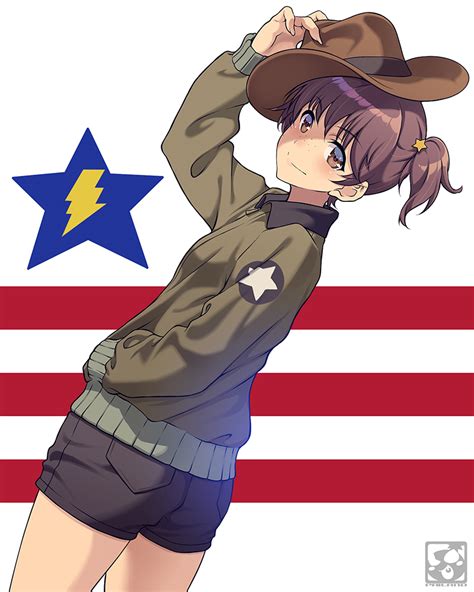 Safebooru 1girl Alisa Girls Und Panzer Artist Logo Bangs Black