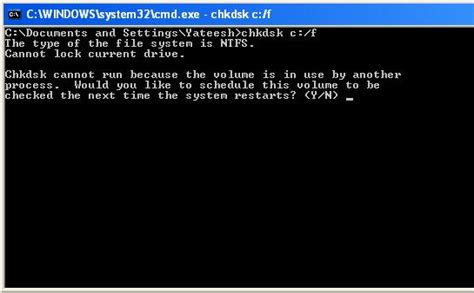Windows XP Texpert Run CHKDSK Through The Windows Command Prompt