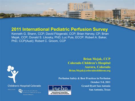 2011 International Pediatric Perfusion Survey