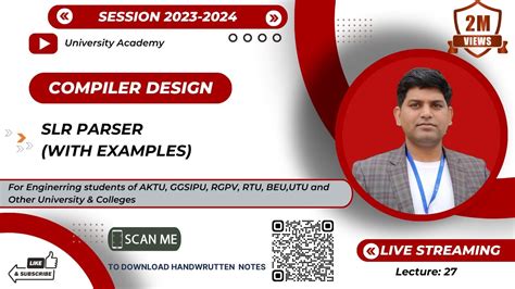 Cd27compiler Design Tutorialslr1 Parser Full Explained Example