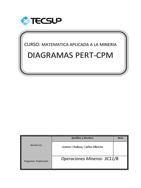Diagrama Pert Cpm Pdf Áreas De Informática Informática