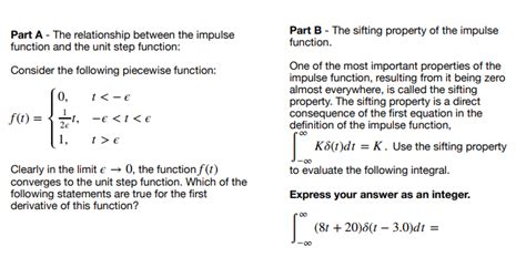 Solved Part A The Relationship Between The Impulse