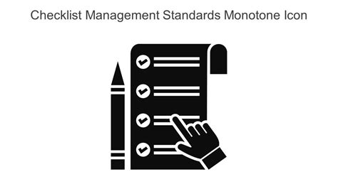 Checklist Management Standards Monotone Icon In Powerpoint Pptx Png And