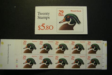 Bk175 Scott 2485a 29c Red Wood Duck K1111 Mnh Complete Booklet