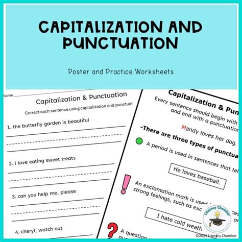 Using Capitalization And Punctuation By Literacy Chamber Tpt