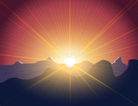 Sunset Background Stock Vector Illustration Of Radial 15766892
