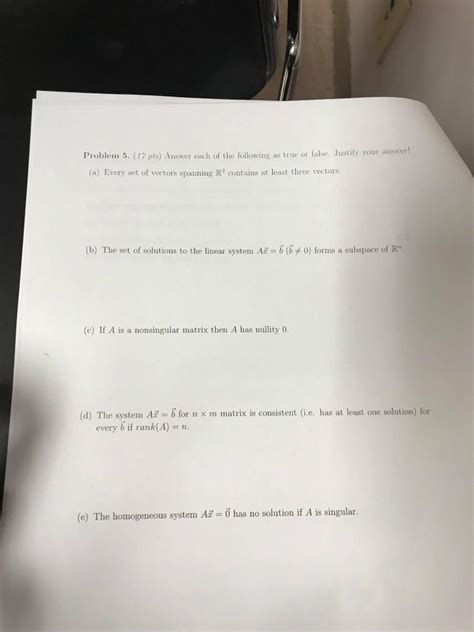 Solved Problem 5 17 Pts Answer Each Of The Following As