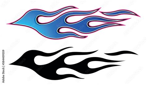 Electric Sports Car Speed Fire Flame Decal Vinyl Sticker Racing Car