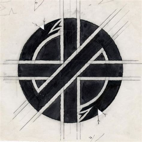 Crass Symbol Original Drawing Peoples Graphic Design Archive