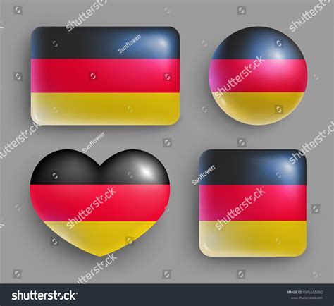 Glossy Buttons Germany Country Flags Set Stock Vector Royalty Free 1976505050 Shutterstock