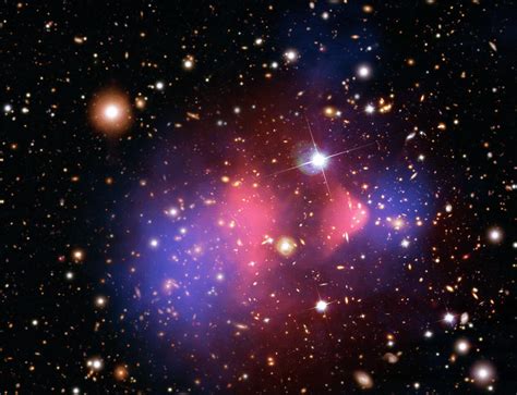 2 Gravitational Lensing Map Of The Bullet Cluster Source Opt16 Download Scientific Diagram