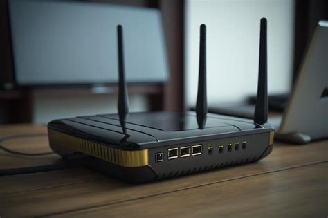 Premium Photo Router On The Table Router Is A Device That Forwards
