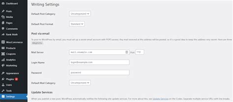 How To Configure Your Wordpress Writing Settings