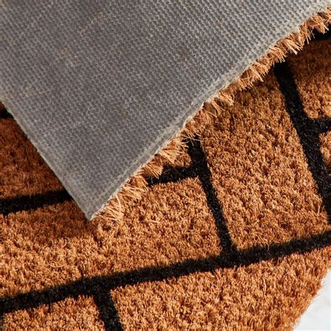 اشتري سجادة باب من ألياف جوز الهند بظهر لاتكس وطبعات هندسية 40x60 سم أونلاين هوم بوكس الإمارات