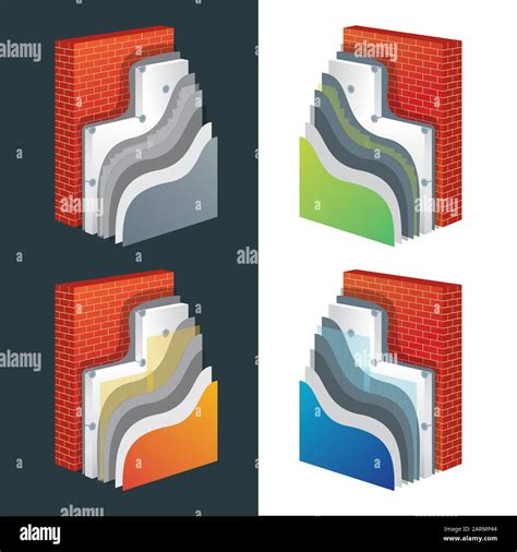 Cross Section Of Brick Wall Stock Vector Images Alamy