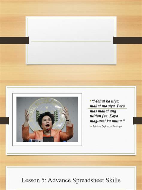 Lesson 5 Advance Spreadsheet Skills Pdf Microsoft Excel Spreadsheet