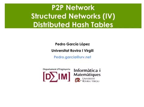 Ppt P2p Network Structured Networks Iv Distributed Hash Tables