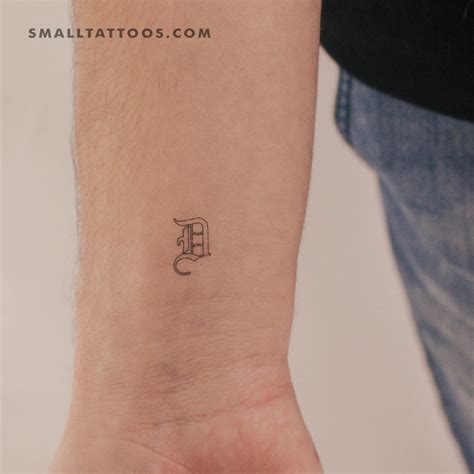 Old English Symbols For Tattoos Old English M Letter Temporary Tattoo