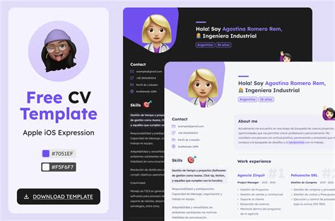 Cv Ios Free Template Figma