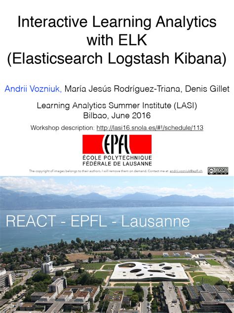 Interactive Learning Analytics With Elk Elasticsearch Logstash Kibana