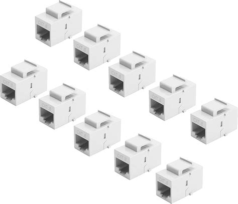 Optique 10 Uds Rj45 Conector Cat6 Extensión Acoplador Ethernet Red Lan