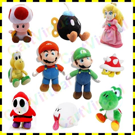 10 Bonecos De Pelúcia Super Mario Bros Luigi Alta Qualidade Frete Grátis