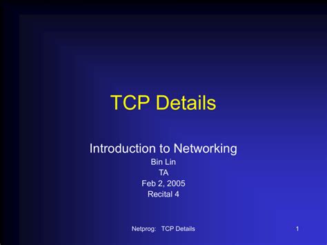 TCP Details