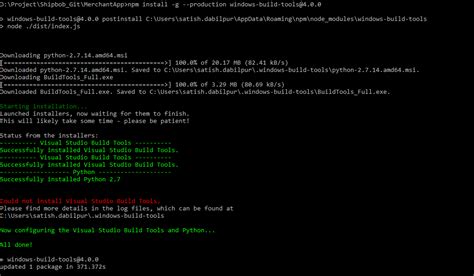 Could Not Install Visual Studio Build Tools · Issue 152