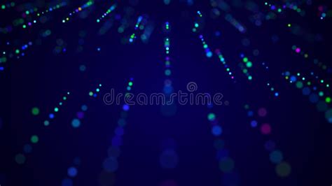 Abstract Digital Science Background A Stream Of Luminous Particles Big Data Visualization 3d