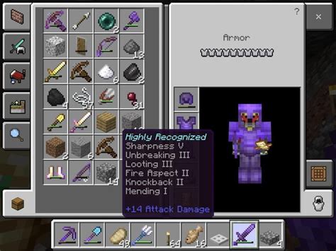 Ii Highly Recognized Sharpness Unbreaking Iit Looting Iti Fire Aspect Ii Knockback Ii Hending