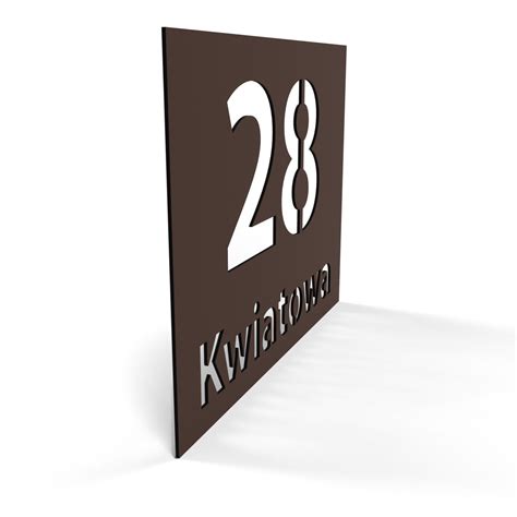 Tabliczka adresowa C layer brązowy Cucudo