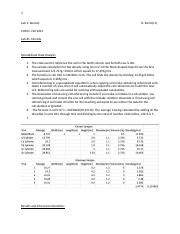 Lab 1 Spreadsheet Data Analysis And Density Calculations Course Hero