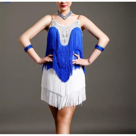 Royal Blue Green Fuchsia New Adult Latin Dance Dress Womengirls Cha