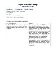 MCCG146 WEEK 6 Portfolio Project Coding Docx MCCG146 CPT And HCPCS Level II Coding