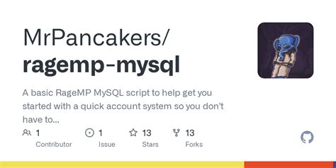 GitHub MrPancakers Ragemp Mysql A Basic RageMP MySQL Script To Help