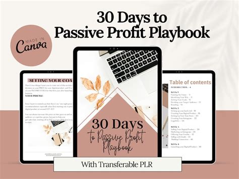 Passive Profit Playbook With Transferable Plr Digital Marketing
