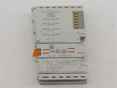 Beckhoff Kl2408 Digital Output 24vdc 0 5a Gpm Surplus