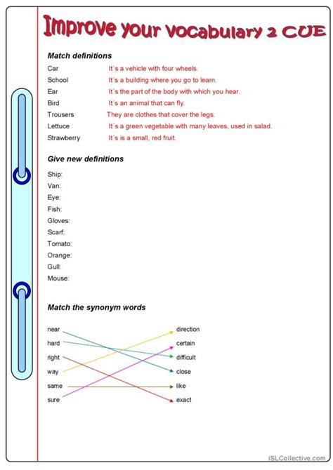 Improve Your Vocabulary 2 English Esl Worksheets Pdf And Doc
