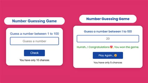 Number Guessing Game Using Html Css And Javascript