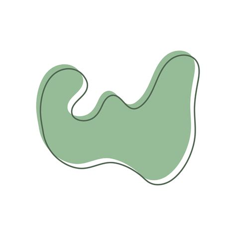 Green Blob Isolated For Decoration Artistic Vector Illustration