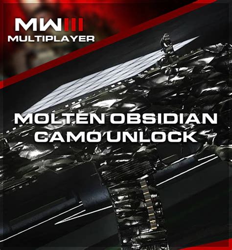 Call Of Duty Modern Warfare 3 Mw3 Molten Obsidian Camo Unlock